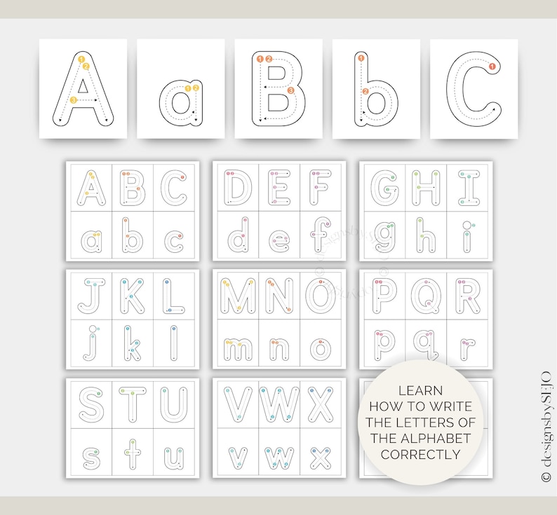 Alphabet Flashcards Printable – Letter Recognition, Montessori ...