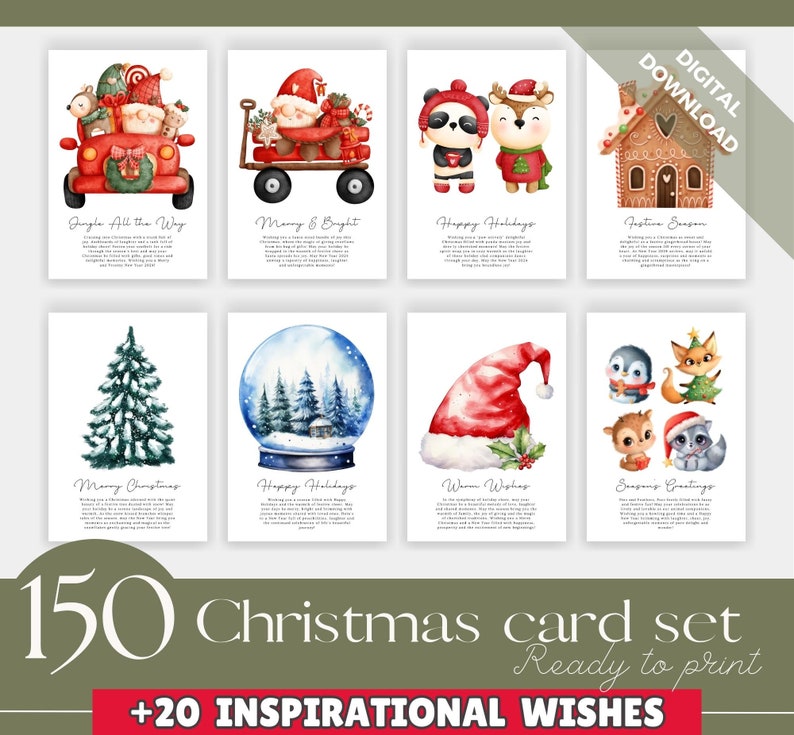 Christmas Cards Printable, Printable Christmas Card, Christmas Cards ...