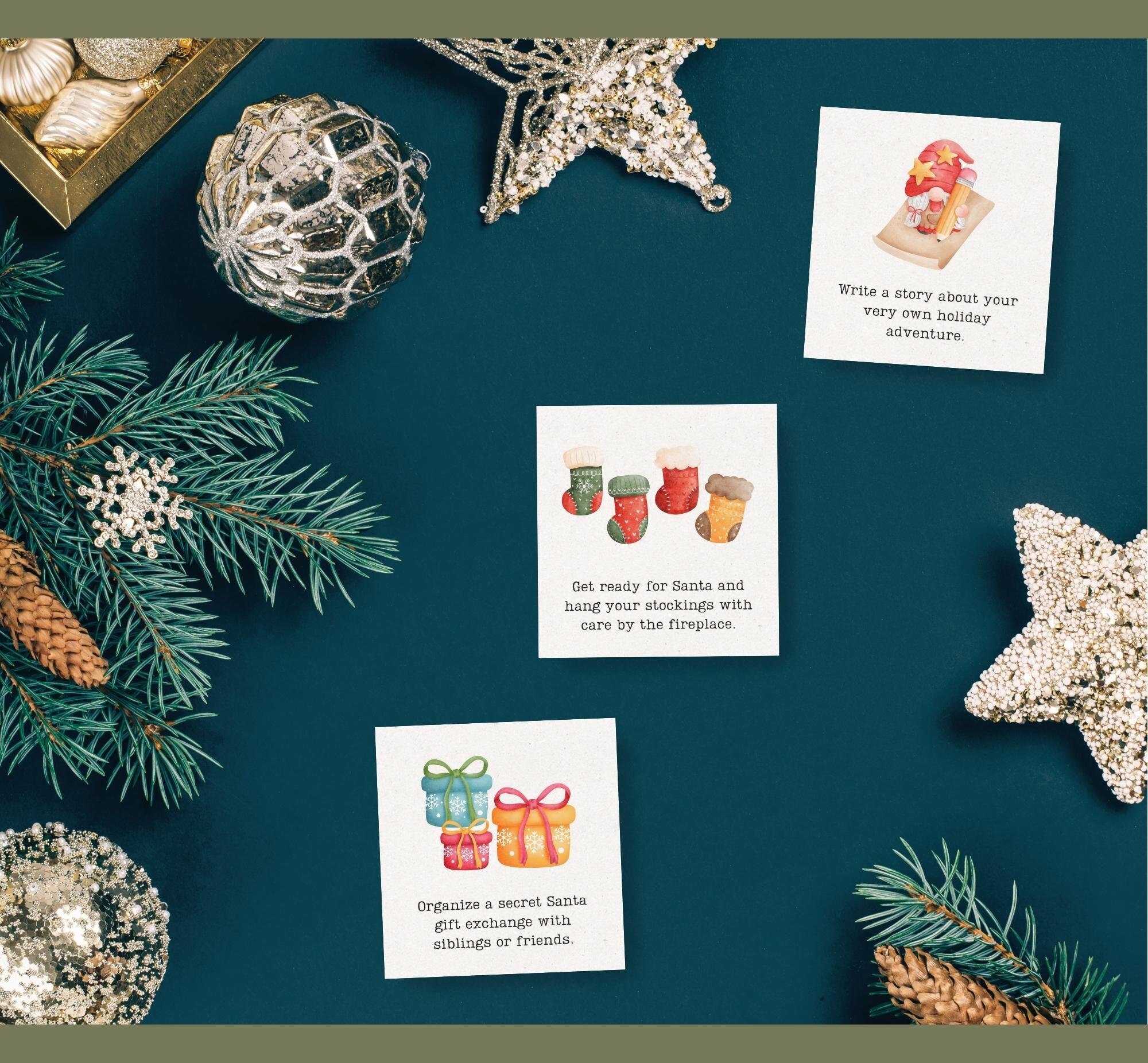60 Printable Advent Activity Cards for Kids, Christmas Bucket List ...