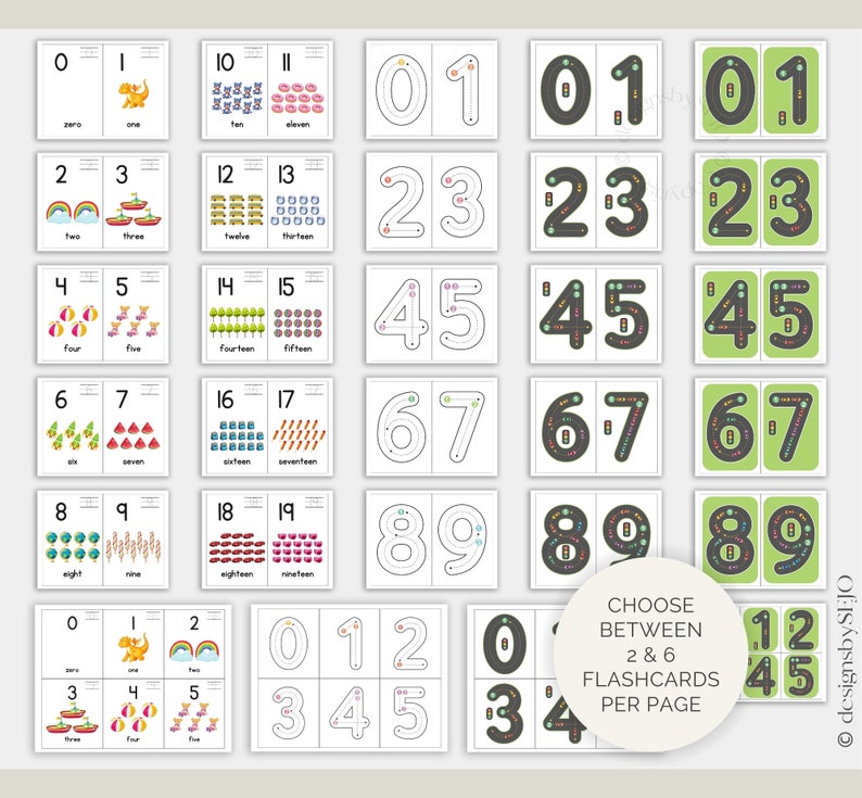 Number Flashcards 0-101: Roman Numerals, Maths Game, Tracing (PDF ...