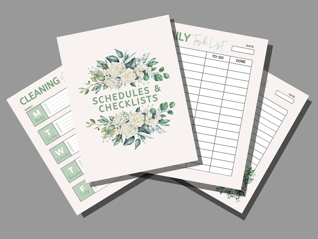 Schedules & Checklists Essential Planner Add on Daily Schedule, Daily ...