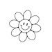 Smiley Flower Sticker - Etsy