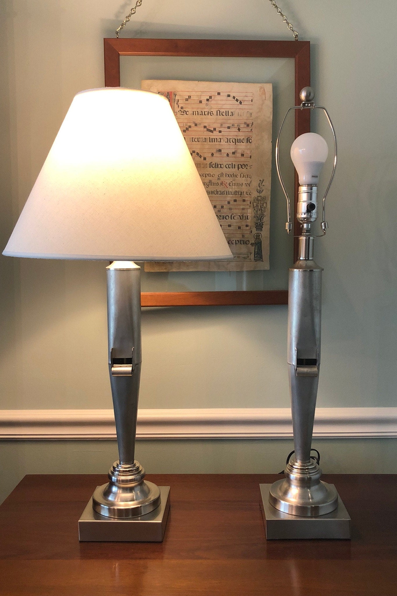 Matching Metal Pipe Lamps With Square Bases #51 and #52 - Etsy