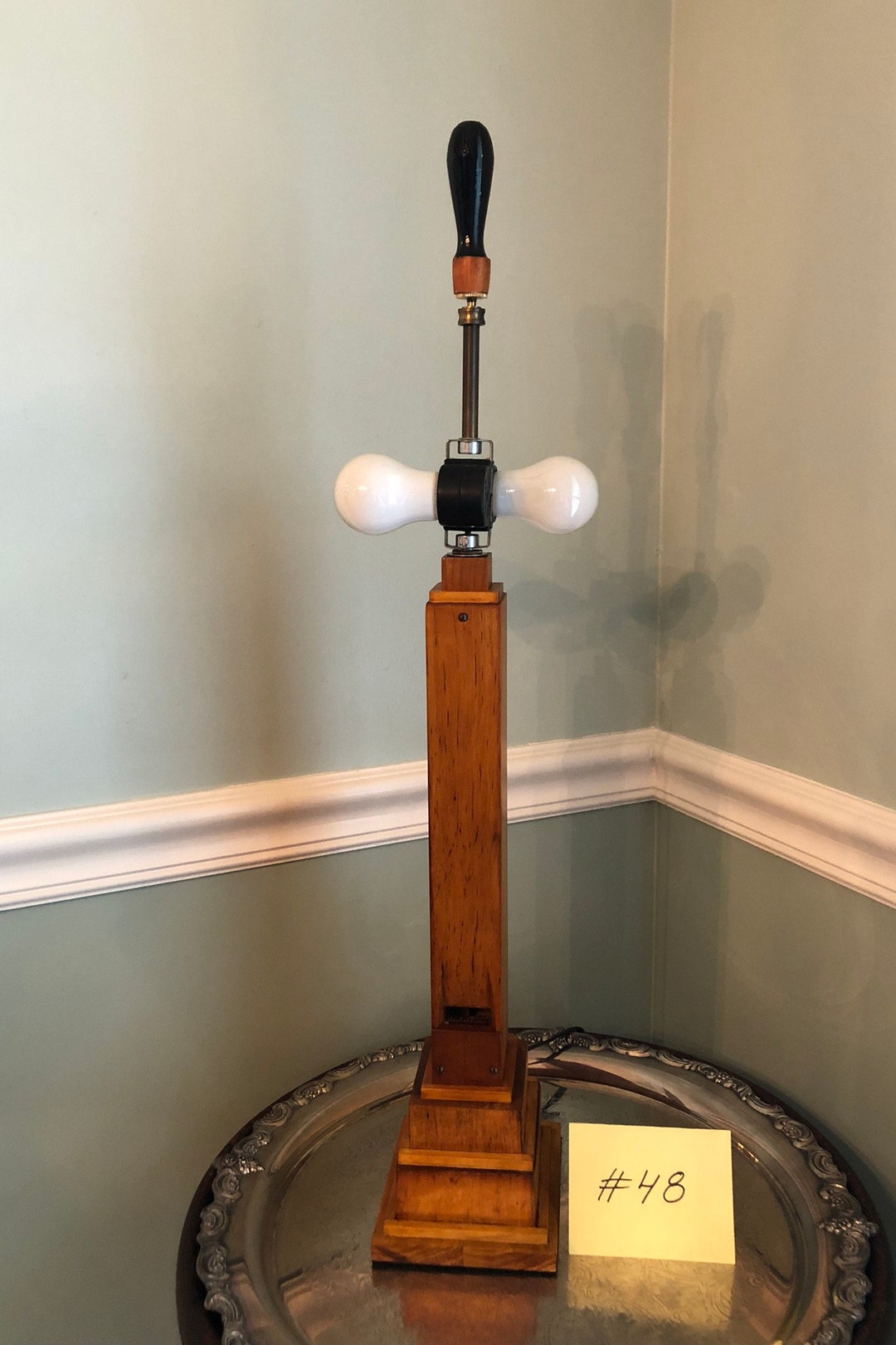 Wood Pipe Table Lamp #48 - Etsy