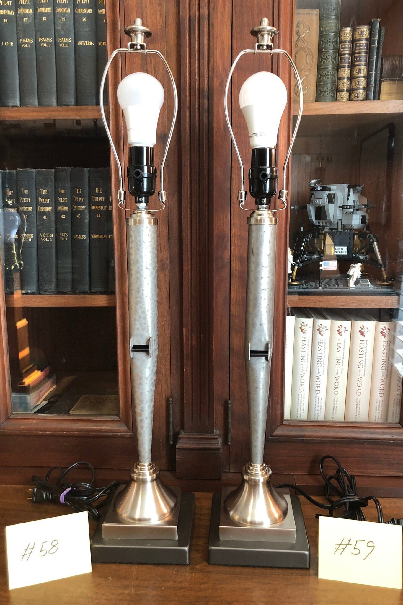 Matching Set of Metal Pipe Table Lamps 58 & 59 - Etsy