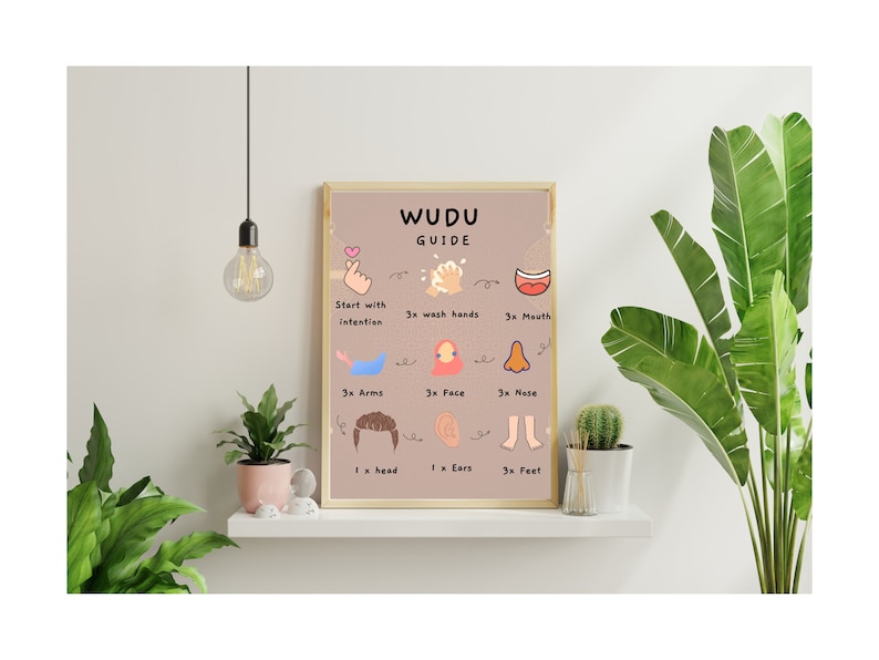 Wudu Guide Print, Children Wudu Guide Print, Wudu Steps, Wudu Step by ...