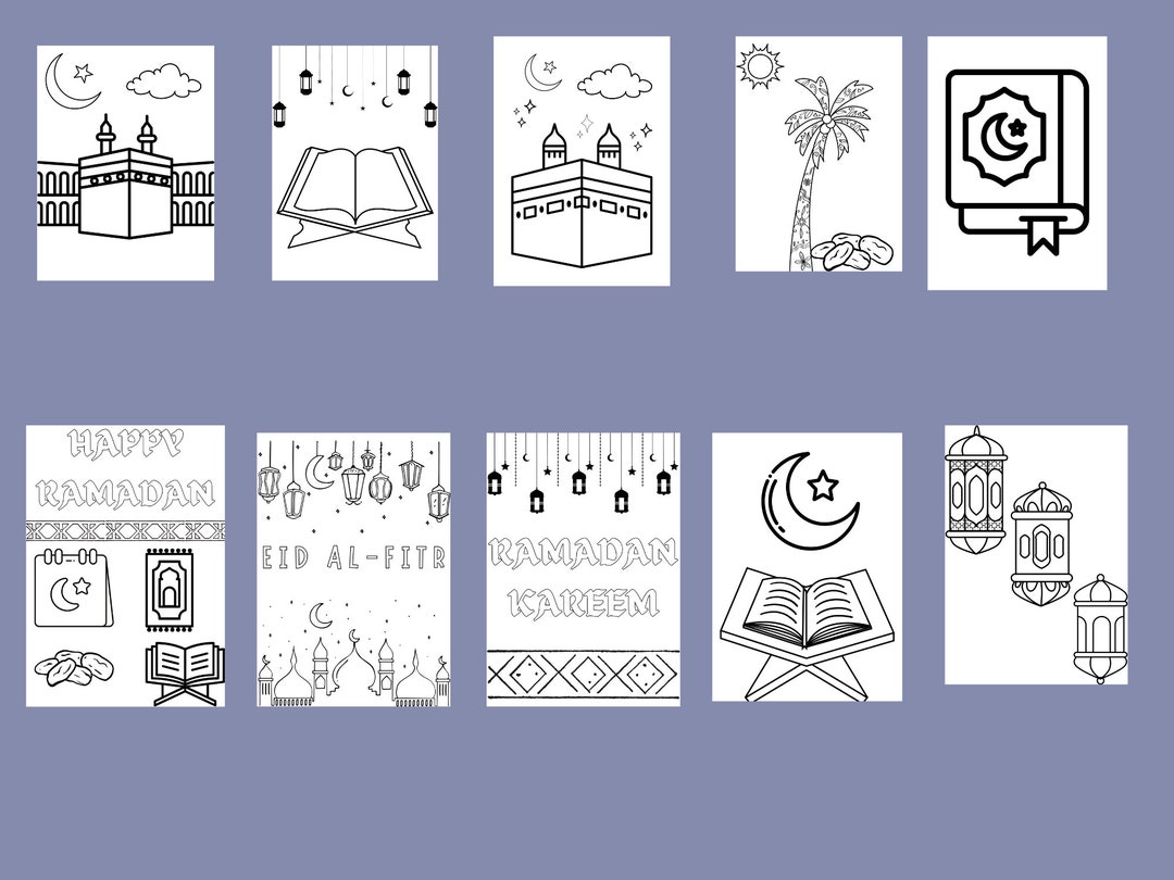 10 Printable Ramadan Coloring Pages for Kids - Etsy