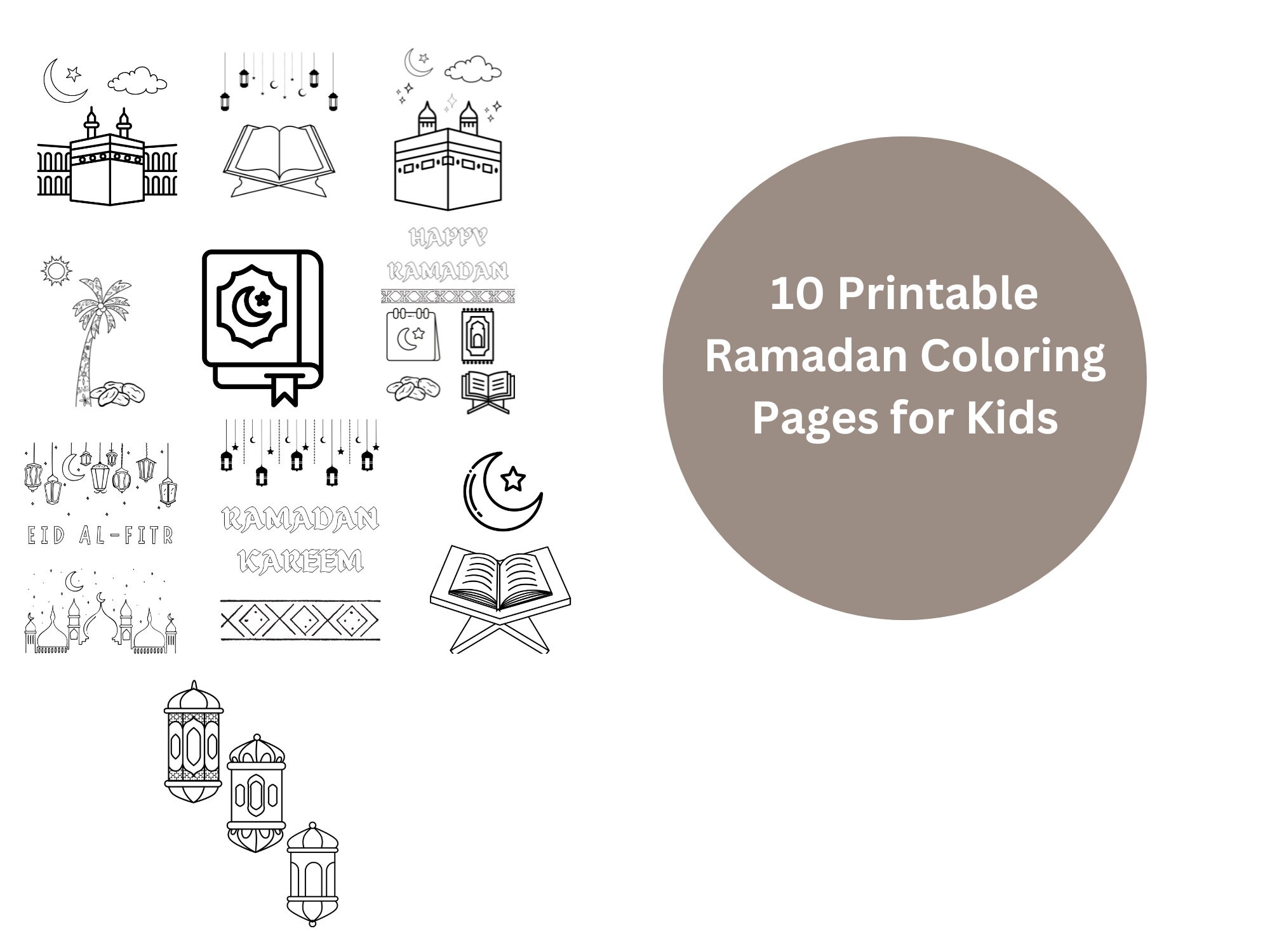 10 Printable Ramadan Coloring Pages for Kids - Etsy
