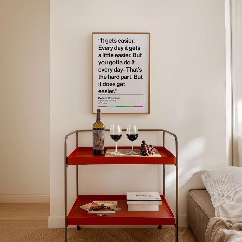 Bojack Horseman Poster, Minimalist Wall Art, Show Quote Print, Instant ...