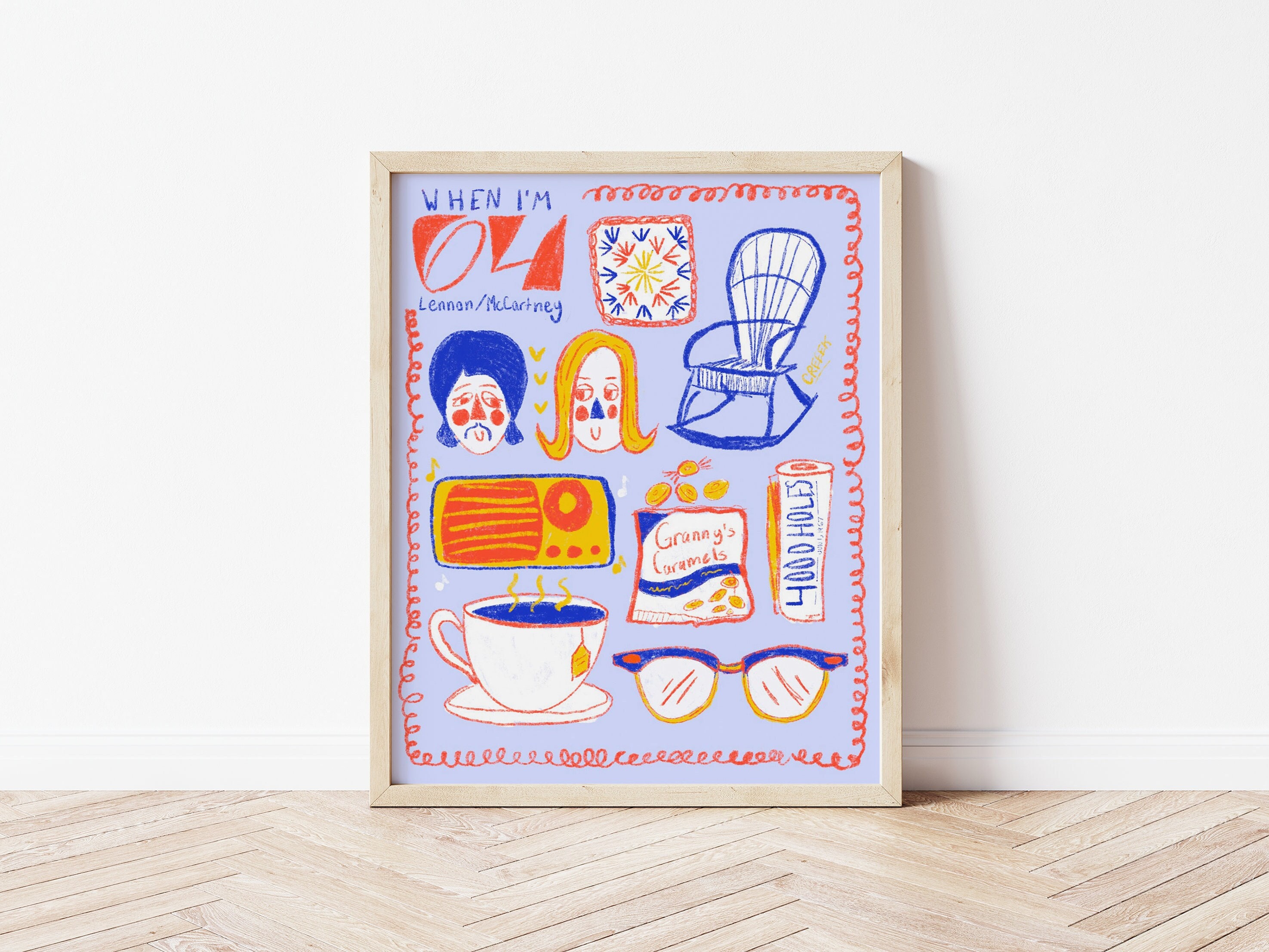 The Beatles When I'm 64, Poster, Digital Download, Trendy Wall Art ...