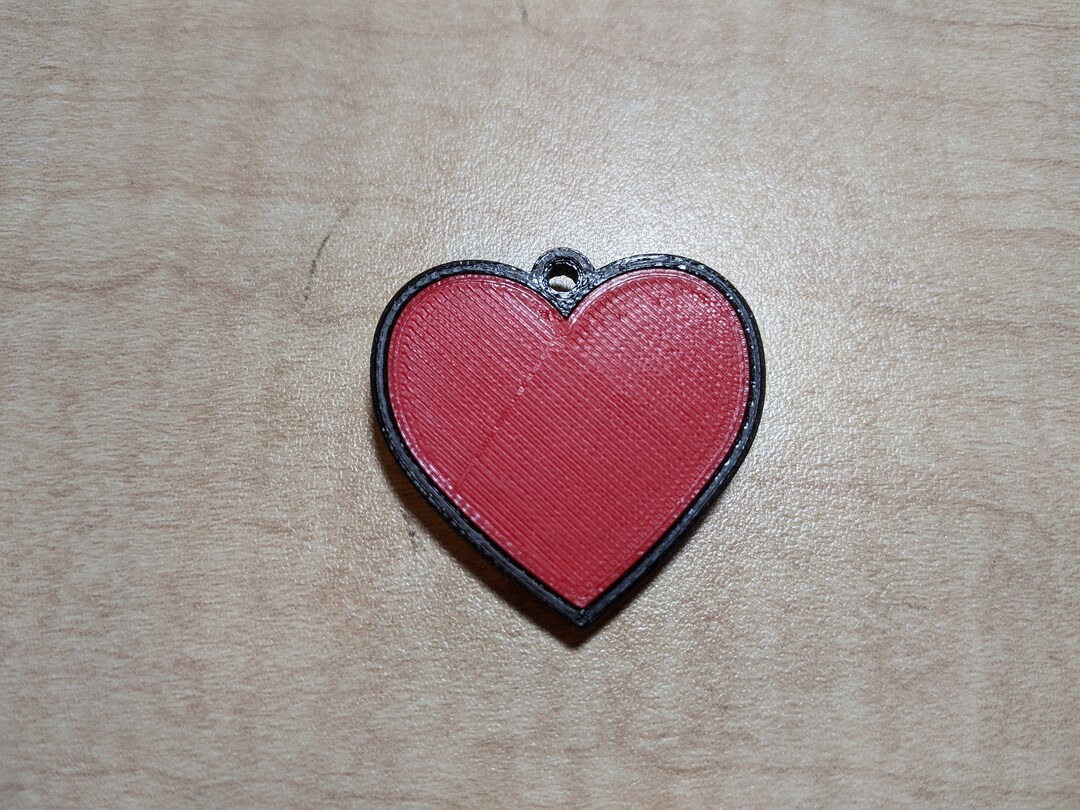 Heart Keychain 3D Printed - Etsy