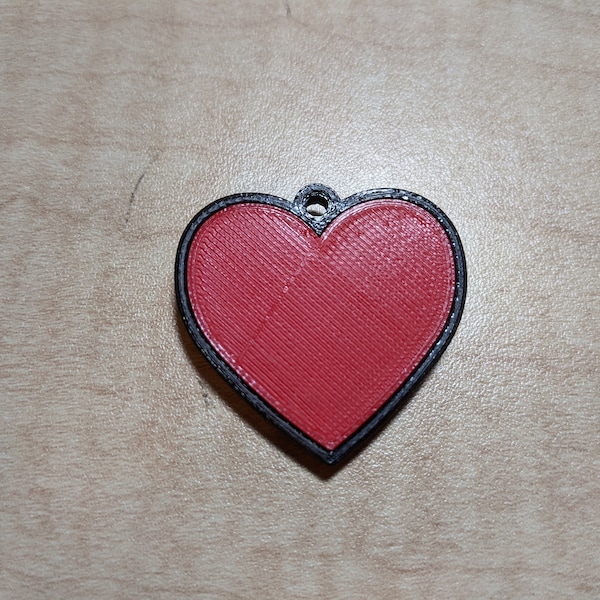 3d Printed Heart Keychain - Etsy