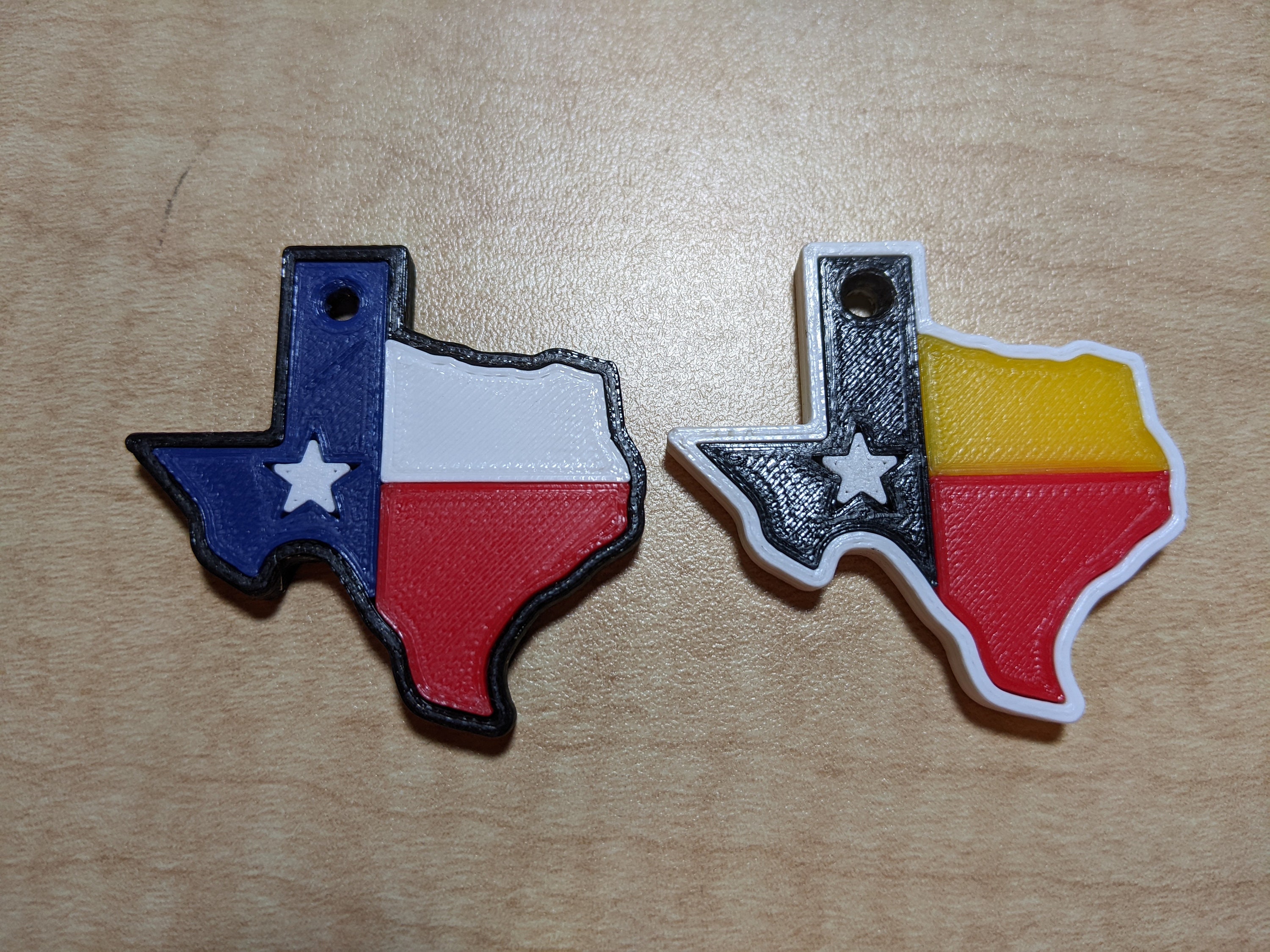 Texas Flag Keychain - 3D Printed - Etsy