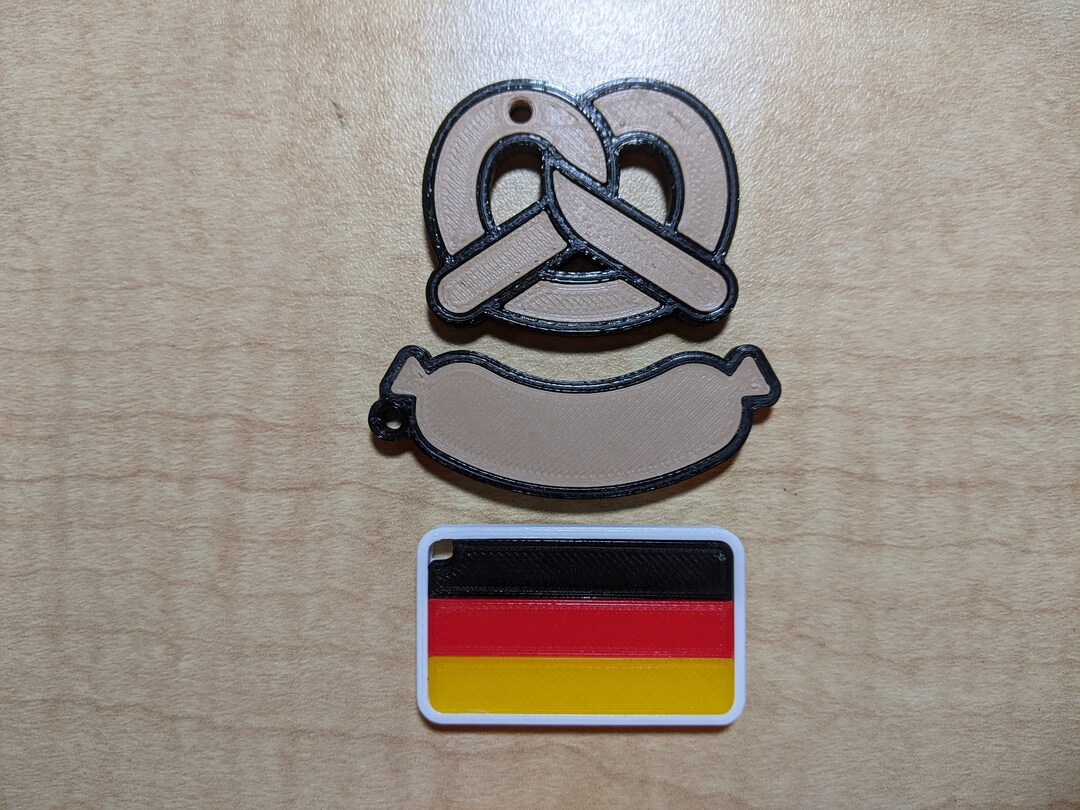 German Keychain 3D Printed - Etsy