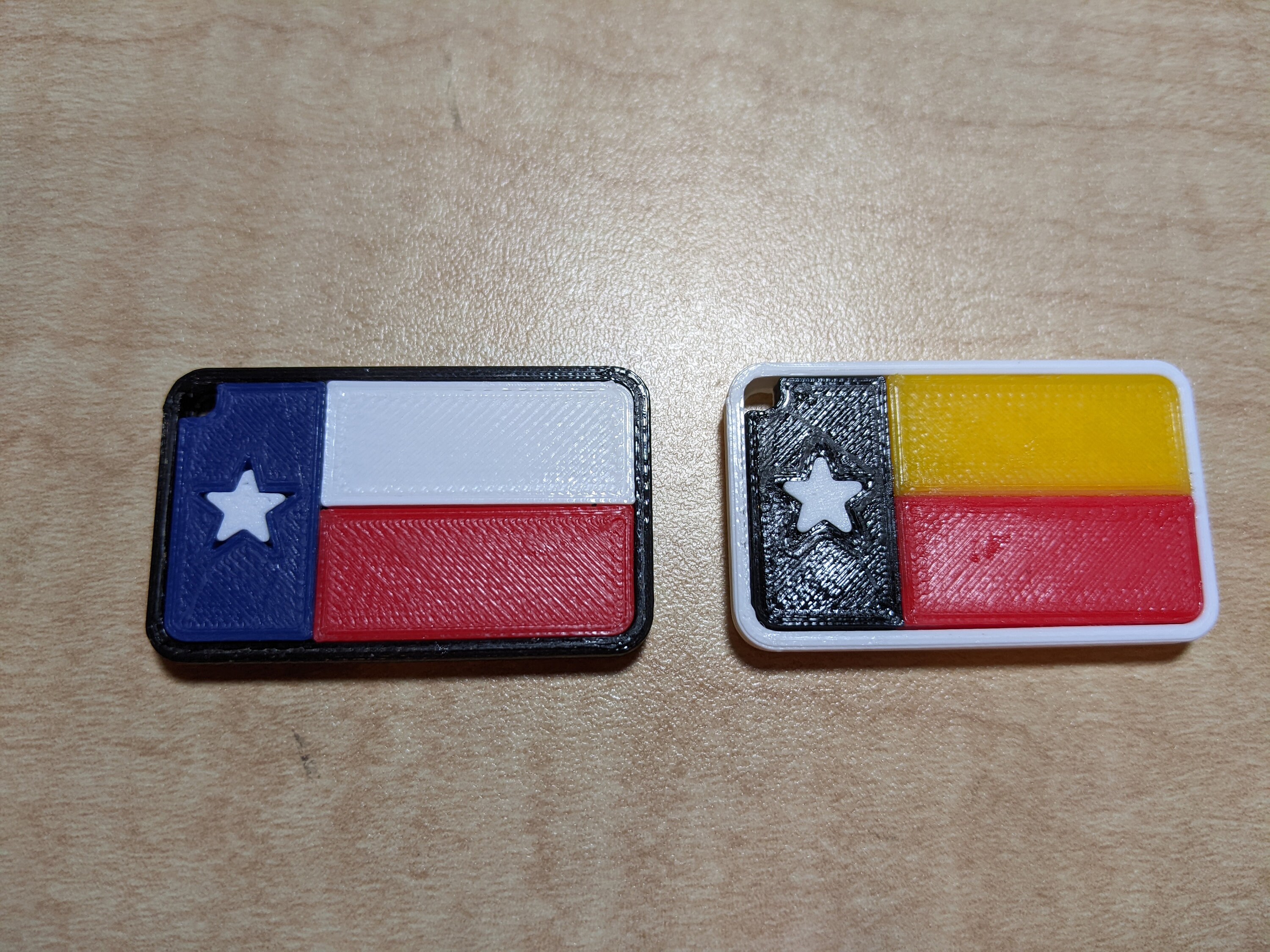 Texas Flag Keychain - 3D Printed - Etsy