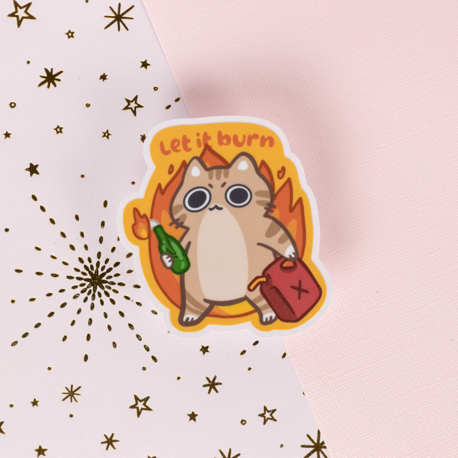 Arson Cat Sticker Vinyl Matte Waterproof Funny Cute - Etsy Canada