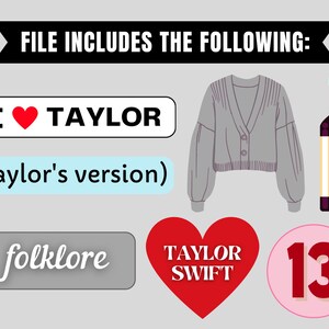 Taylor Swift Folklore Photo Booth Props Printable Taylor Swift Birthday ...