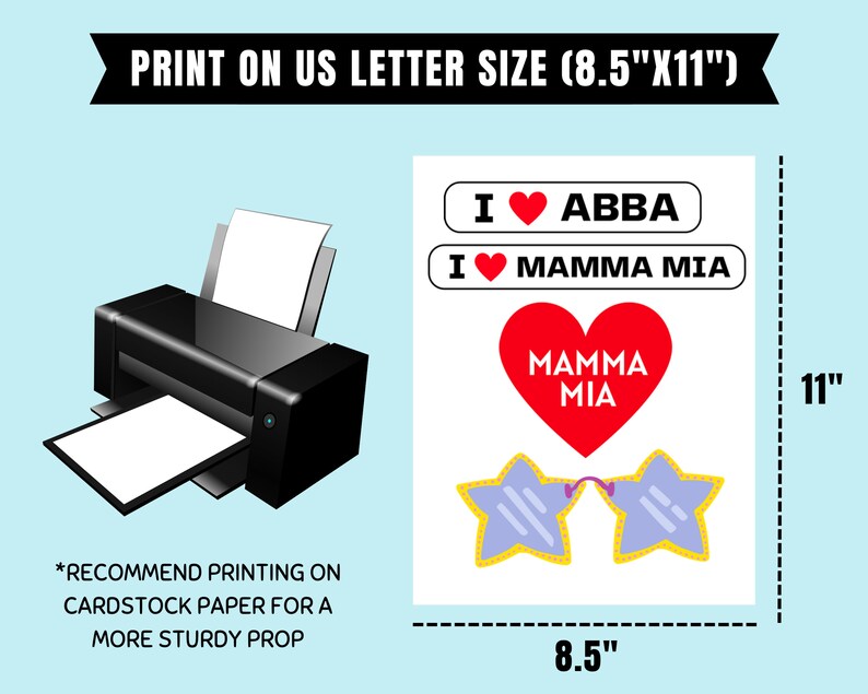 Mamma Mia Photo Booth Props Printable | Mamma Mia Birthday Party ...