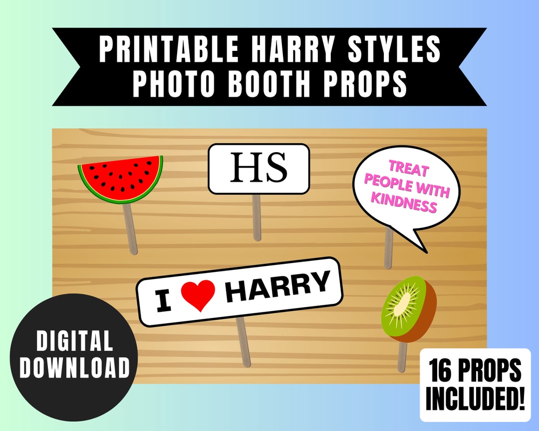 Harry Styles Photo Booth Props Printable Harry Styles - Etsy Portugal