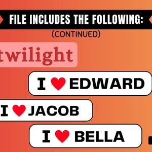 Twilight Photo Booth Props Printable | Twilight Birthday Party ...