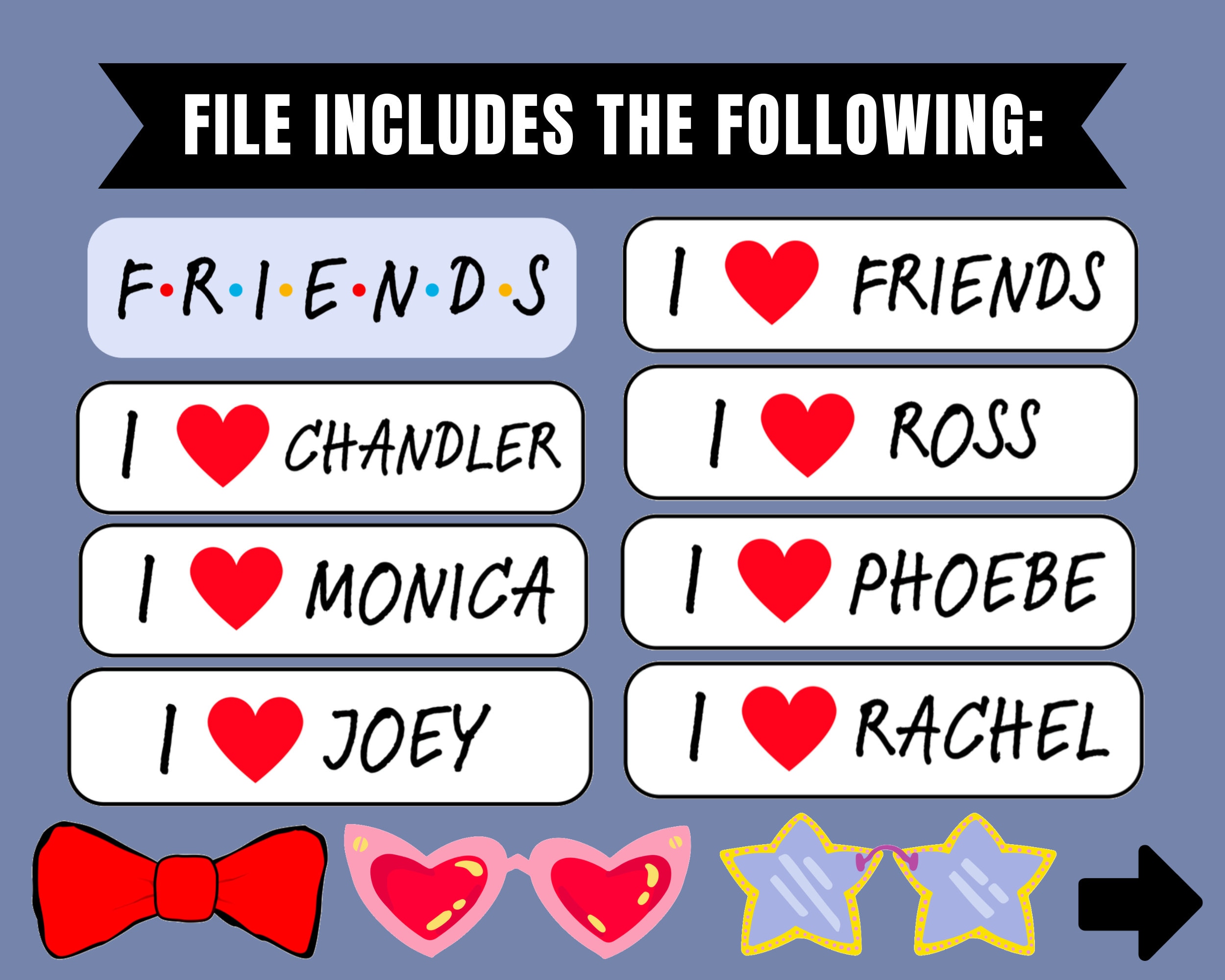 Friends Photo Booth Props Printable | Friends Birthday Party ...