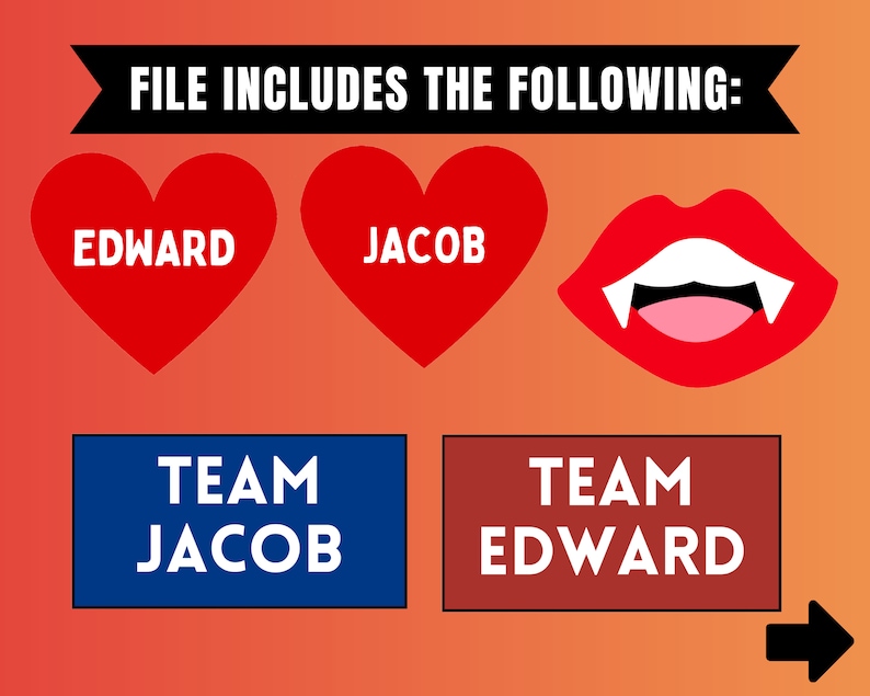 Twilight Photo Booth Props Printable | Twilight Birthday Party ...