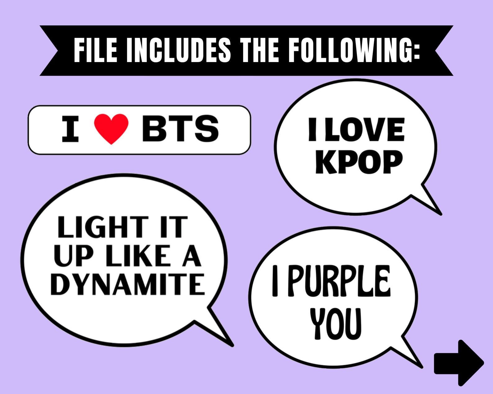 BTS Photo Booth Props Printable | BTS Birthday Party Decorations ...