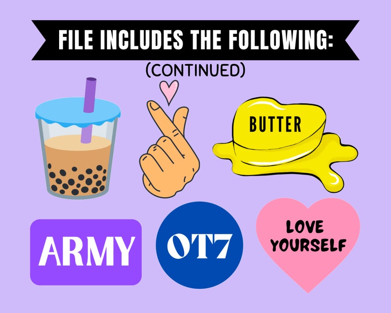 BTS Photo Booth Props Printable BTS Birthday Party Instant - Etsy Canada