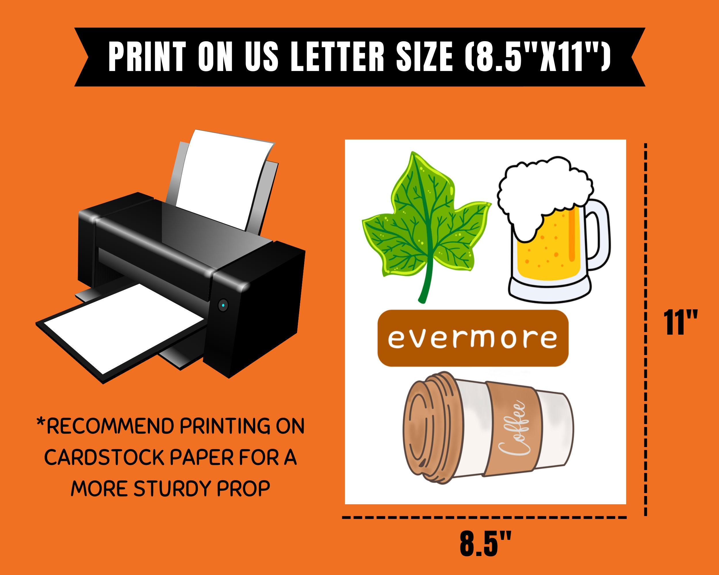 Taylor Swift Evermore Photo Booth Props Printable Taylor Swift Birthday ...