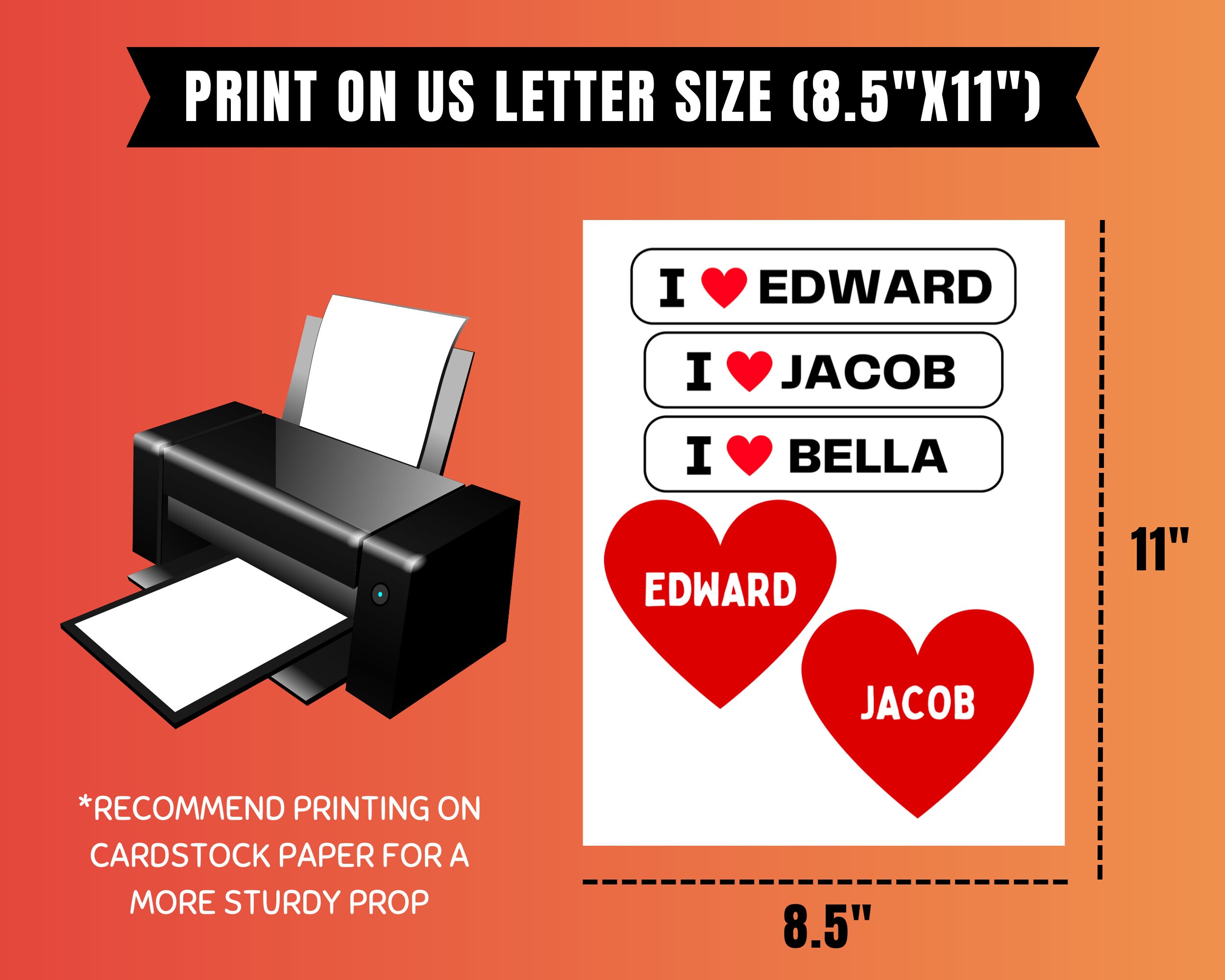 Twilight Photo Booth Props Printable Twilight Birthday Party - Etsy Australia