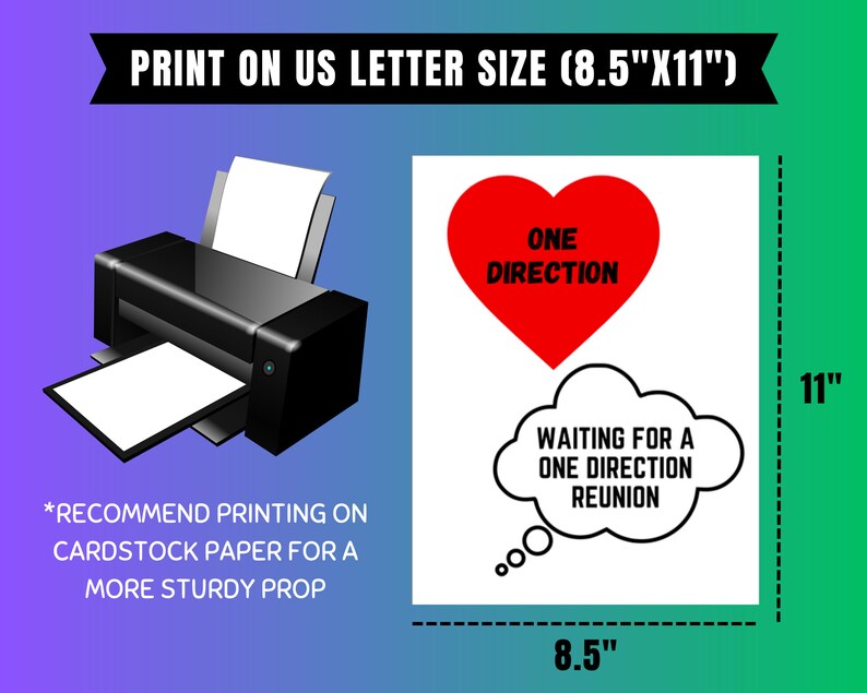 One Direction Photo Booth Props Printable One Direction Birthday Party ...