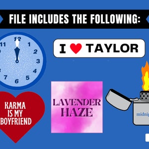 Taylor Swift Midnights Photo Booth Props Printable Taylor Swift ...