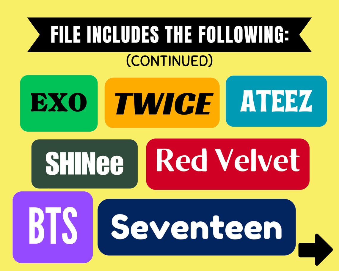 K-POP Photo Booth Props Printable | K-POP Birthday Party Decorations ...