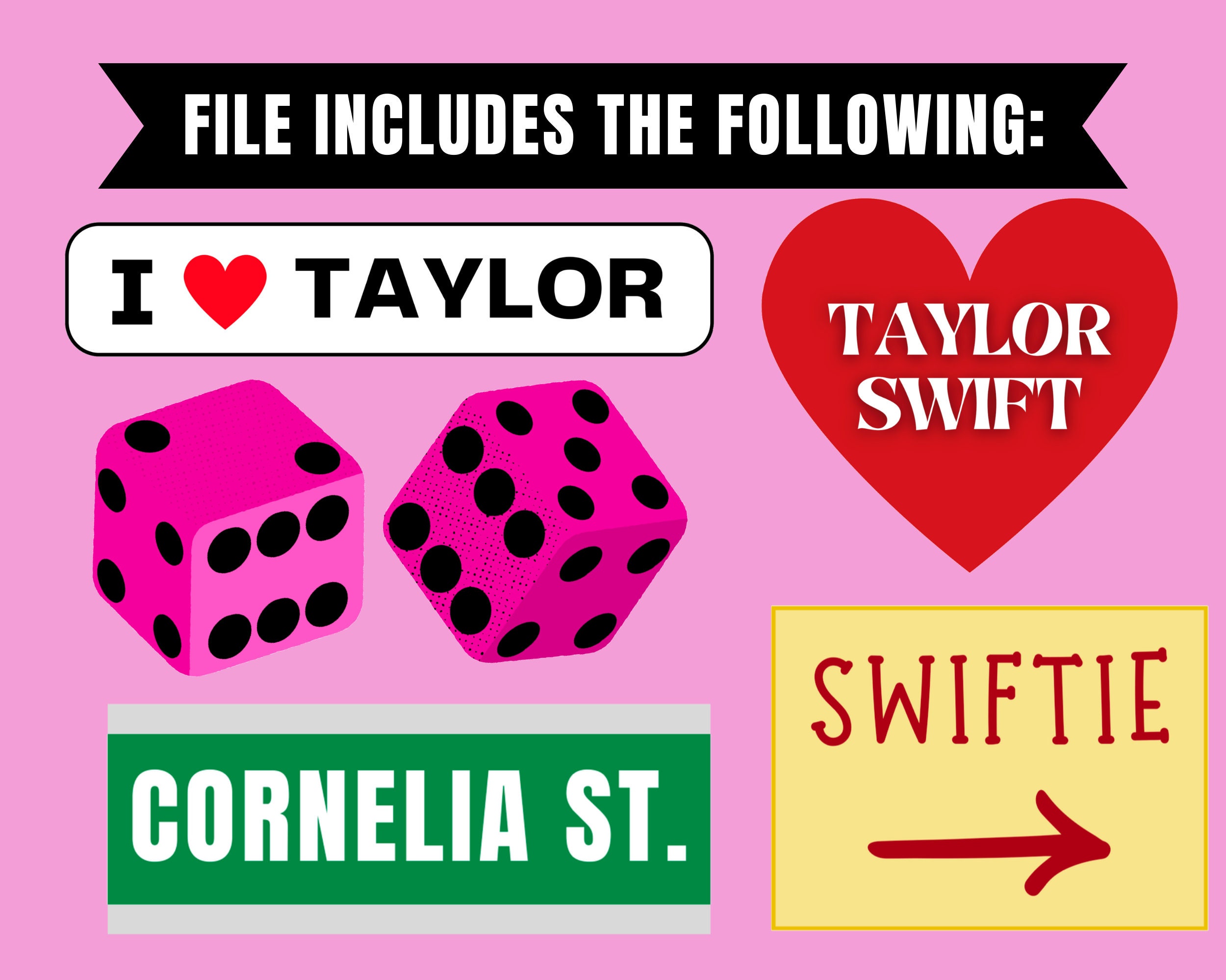 Taylor Swift Lover Photo Booth Props Printable Taylor Swift Birthday ...