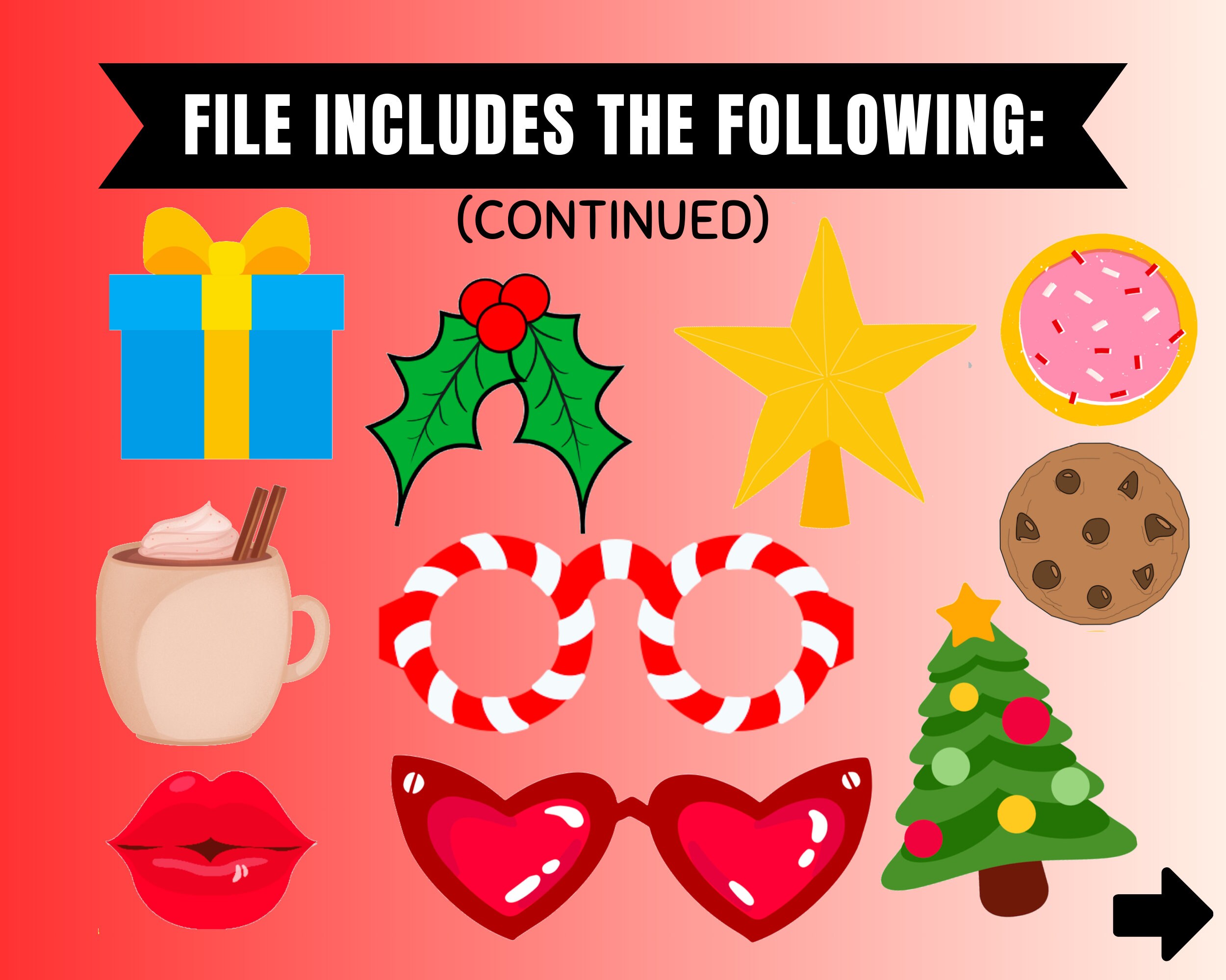 Christmas Holiday Photo Booth Props Printable Christmas Party ...