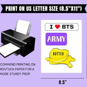 BTS Photo Booth Props Printable | BTS Birthday Party Decorations ...