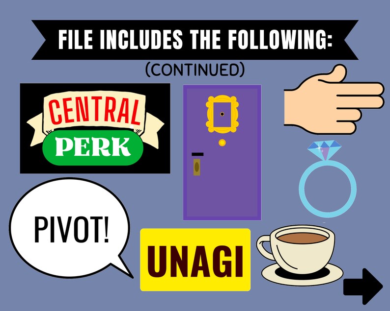 Friends Photo Booth Props Printable | Friends Birthday Party ...