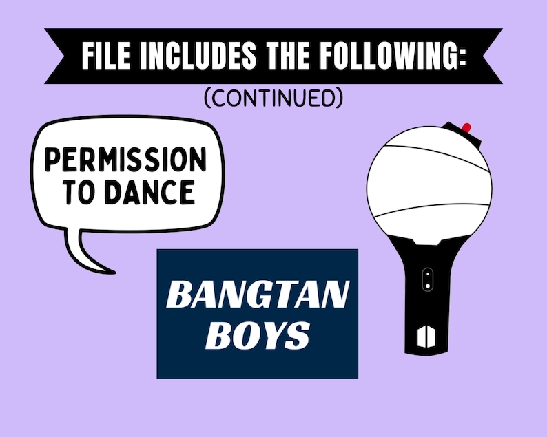 BTS Photo Booth Props Printable | BTS Birthday Party Decorations ...