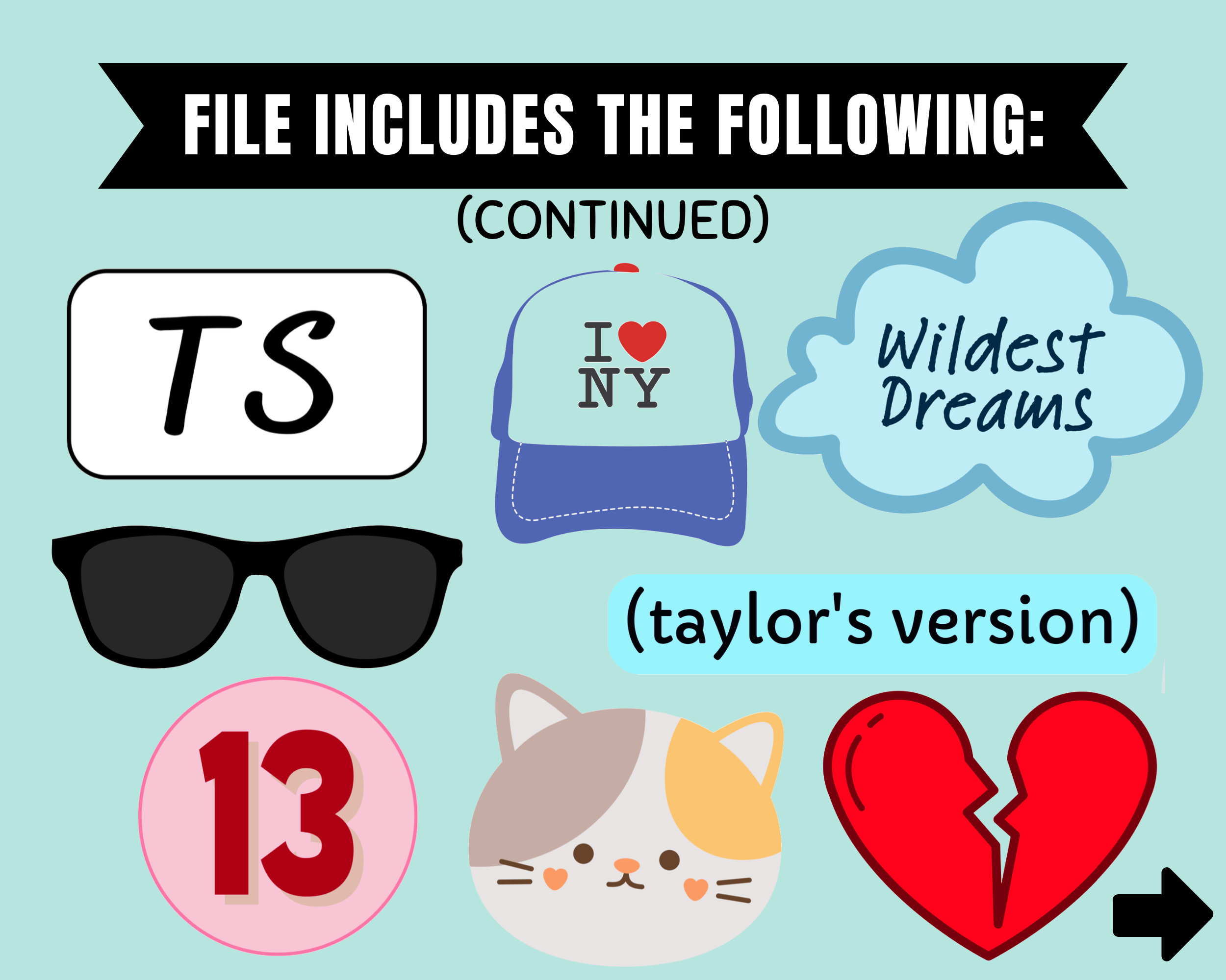Taylor Swift 1989 Photo Booth Props Printable | Taylor Swift Birthday ...