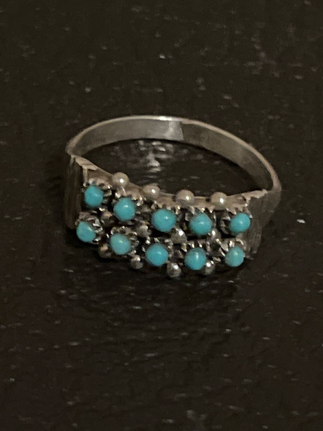 Zuni Handmade Sterling Silver Snake Eye Ring Turquoise Size 9 - Etsy