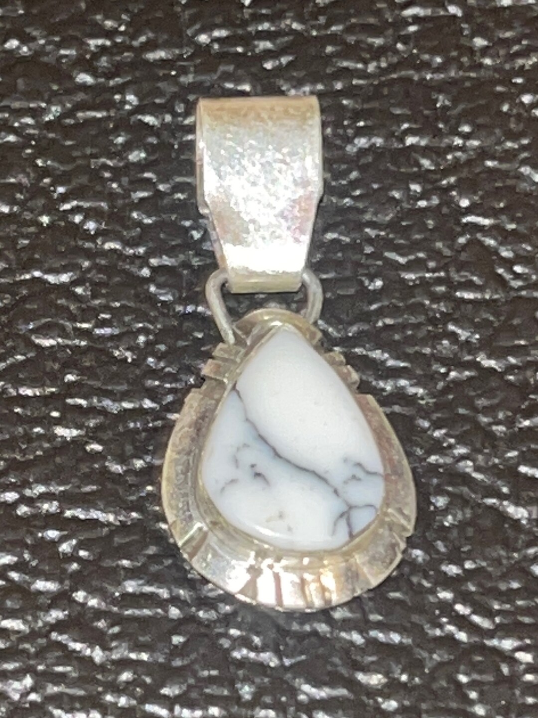 Native American Navajo Jewelry Handmade Sterling Silver Howlite Cluster ...