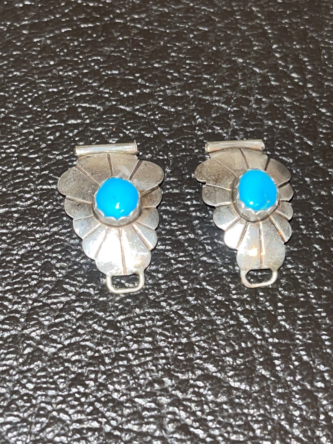 Native American Navajo Jewelry Turquoise Handmade Watch Tips Sterling ...