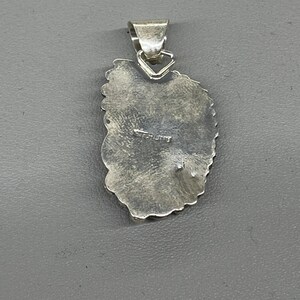 Native American Navajo Handmade Sterling Silver Coral Pendant Feather ...