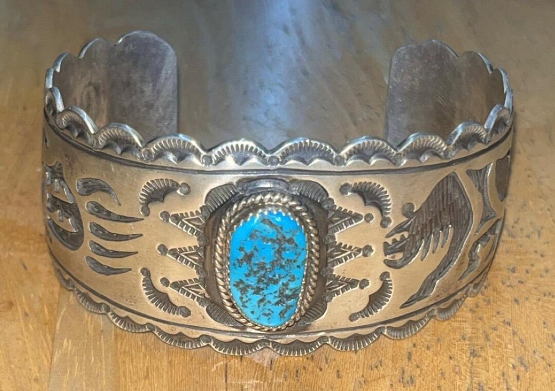 Native American Navajo Jewelry Handmade Sterling Silver Turquoise ...