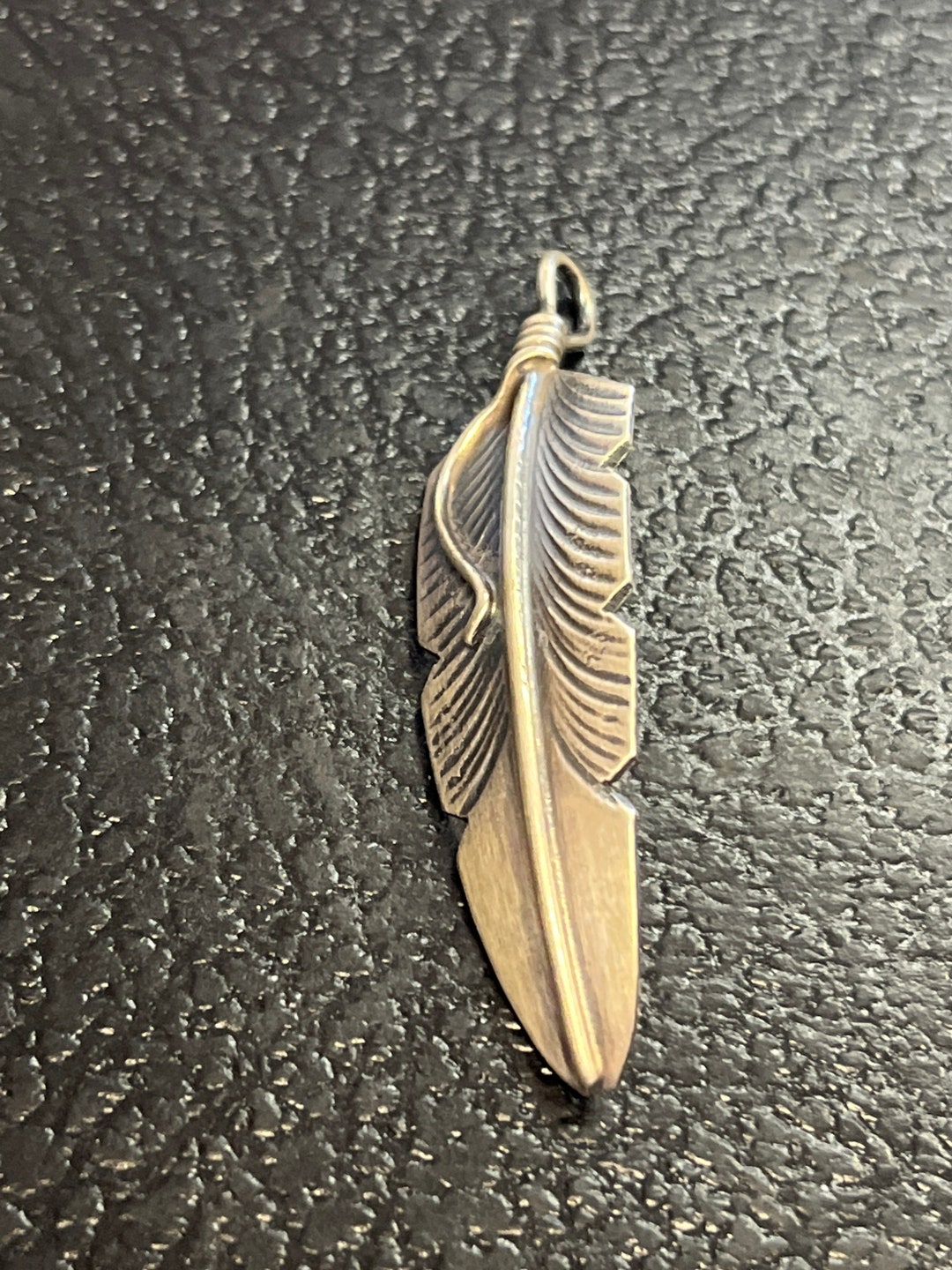 Native American Navajo Handmade Sterling Silver Feather Pendant - Etsy