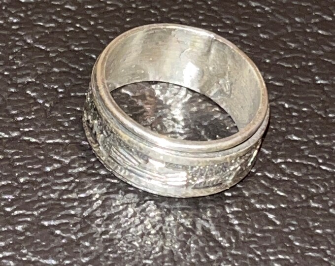 Navajo Handmade Storyteller Sterling Silver Ring Size 9.5 Spinner - Etsy