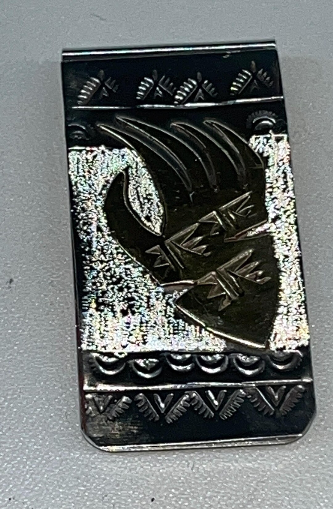 Native American Navajo Handmade Sterling Silver Money Clip Gold Fill - Etsy