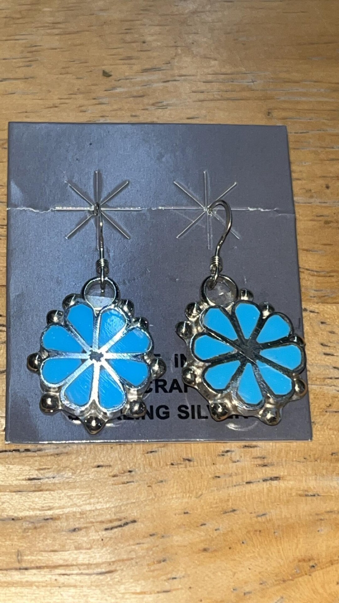 Native American Zuni Jewelry Handmade Sterling Silver Flower Design ...