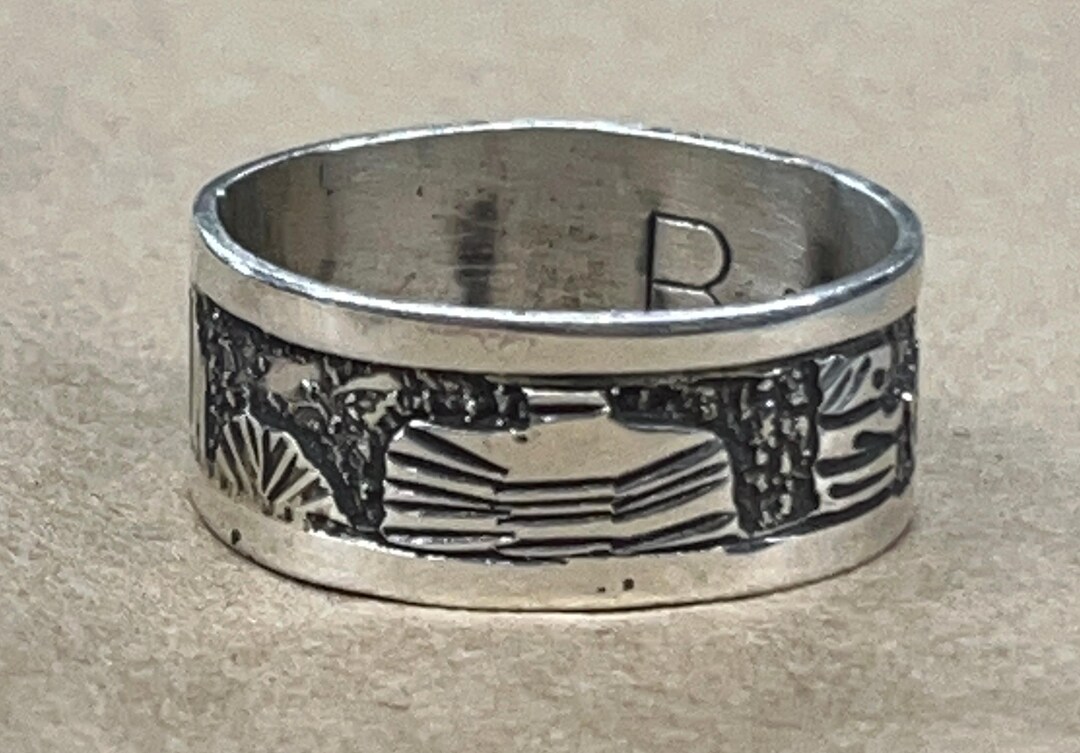 Native American Navajo Handmade Storyteller Sterling Silver Ring Size ...