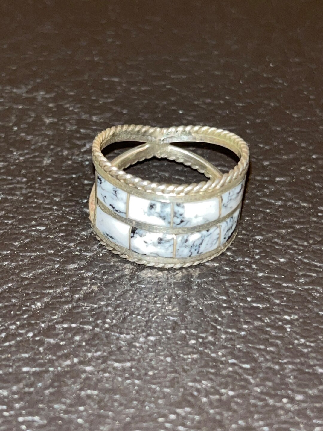 Navajo Handmade Sterling Silver White Buffalo Band Ring Size 8.5 - Etsy